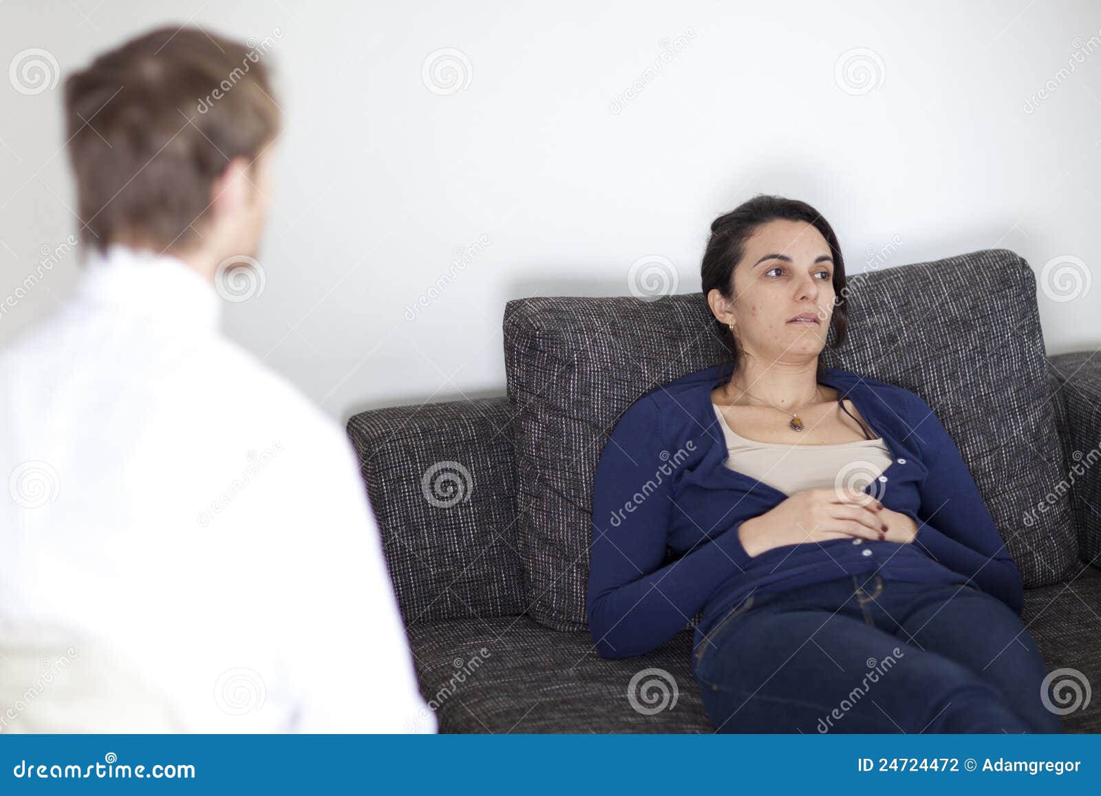 Woman at psychoanalysis stock photo. Image of depression - 24724472