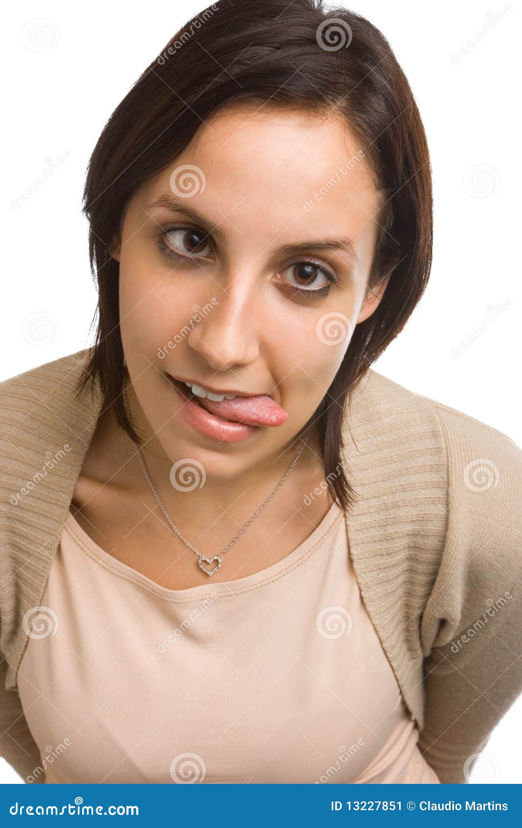 Woman pulling funny face stock image. Image of stressed - 13227851