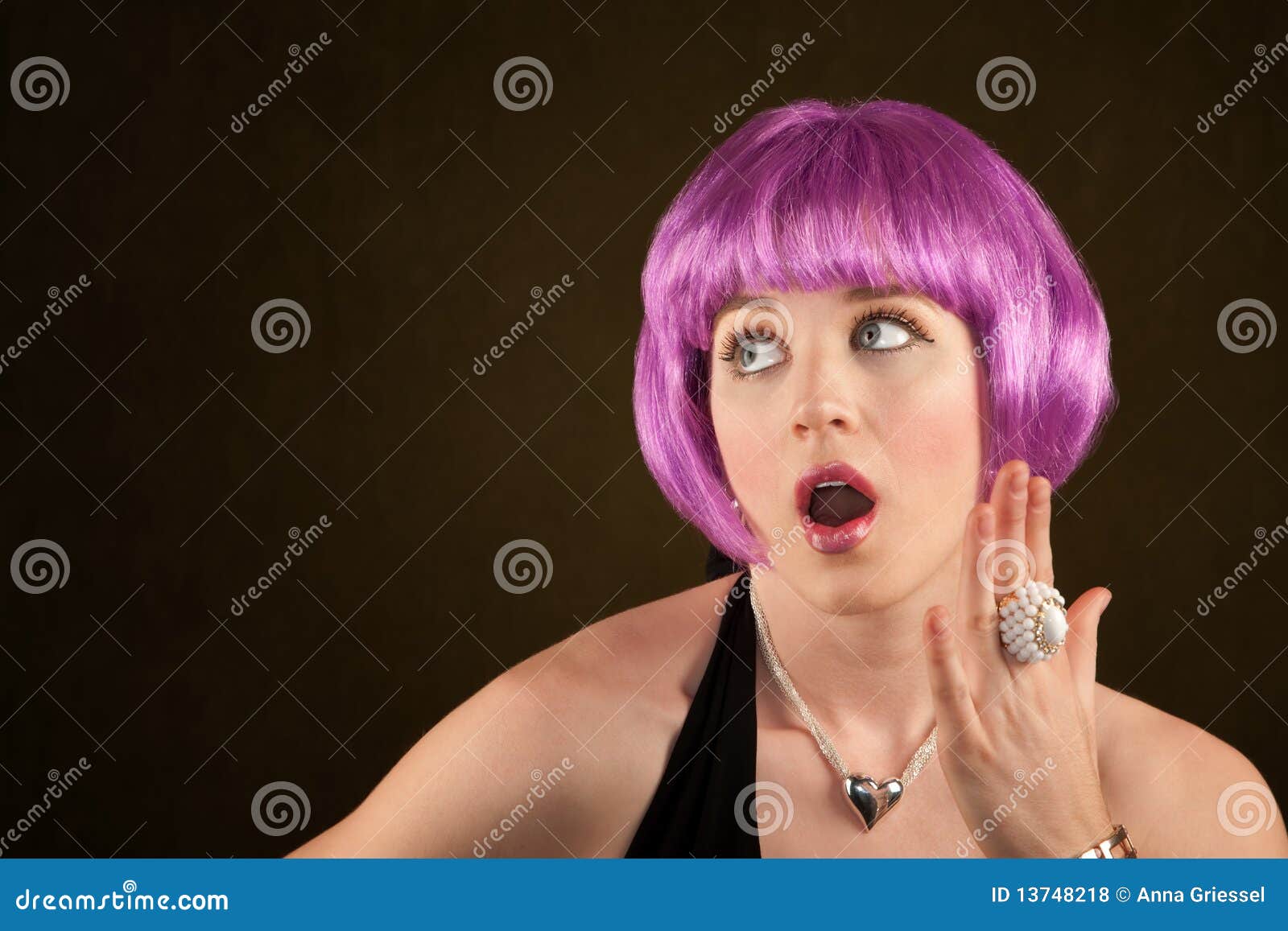 Woman with Purple Hair stock photo. Image of scared, purple - 13748218