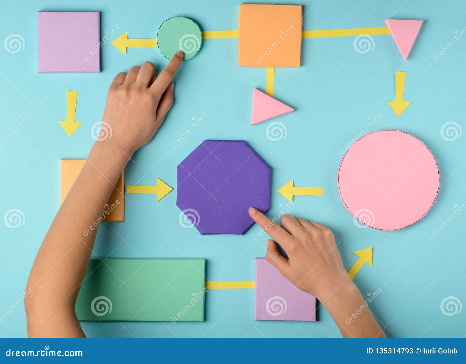 Algorithm Color Paper Model Royalty Free Stock Image Cartoondealer 2034