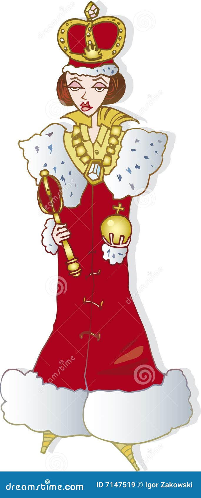 Woman queen stock vector. Illustration of queen, personality - 7147519