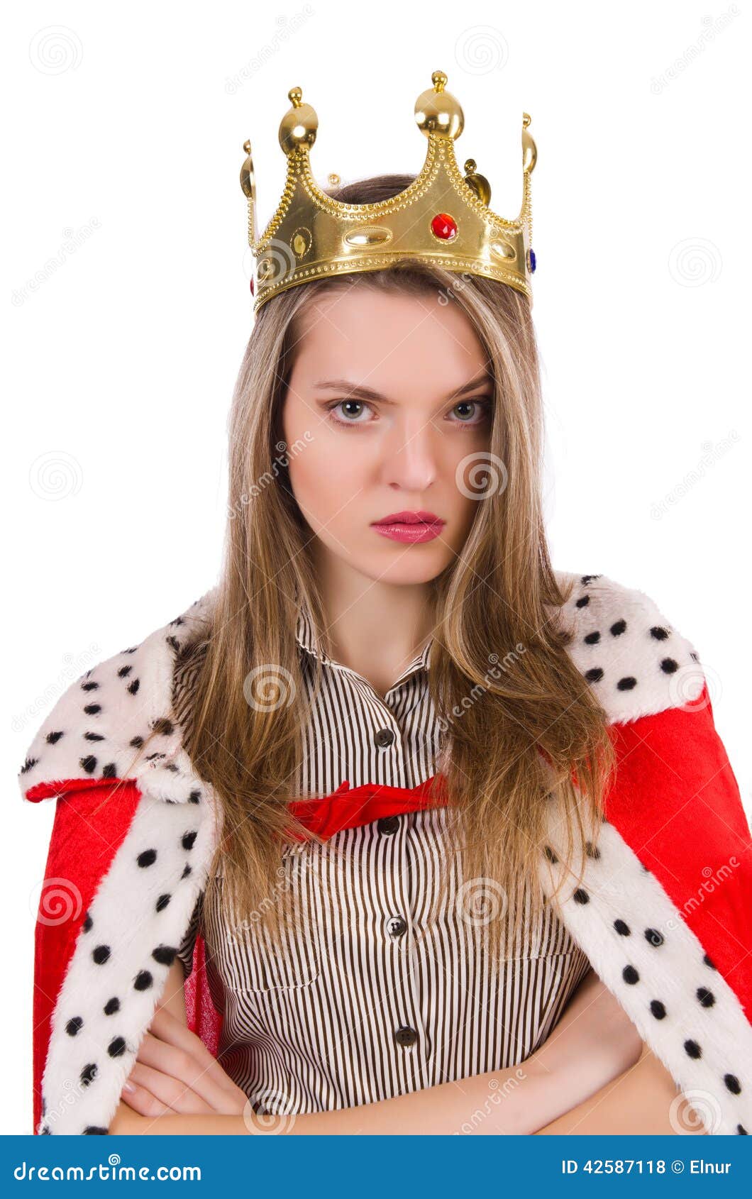 Woman queen isolated stock photo. Image of background - 42587118