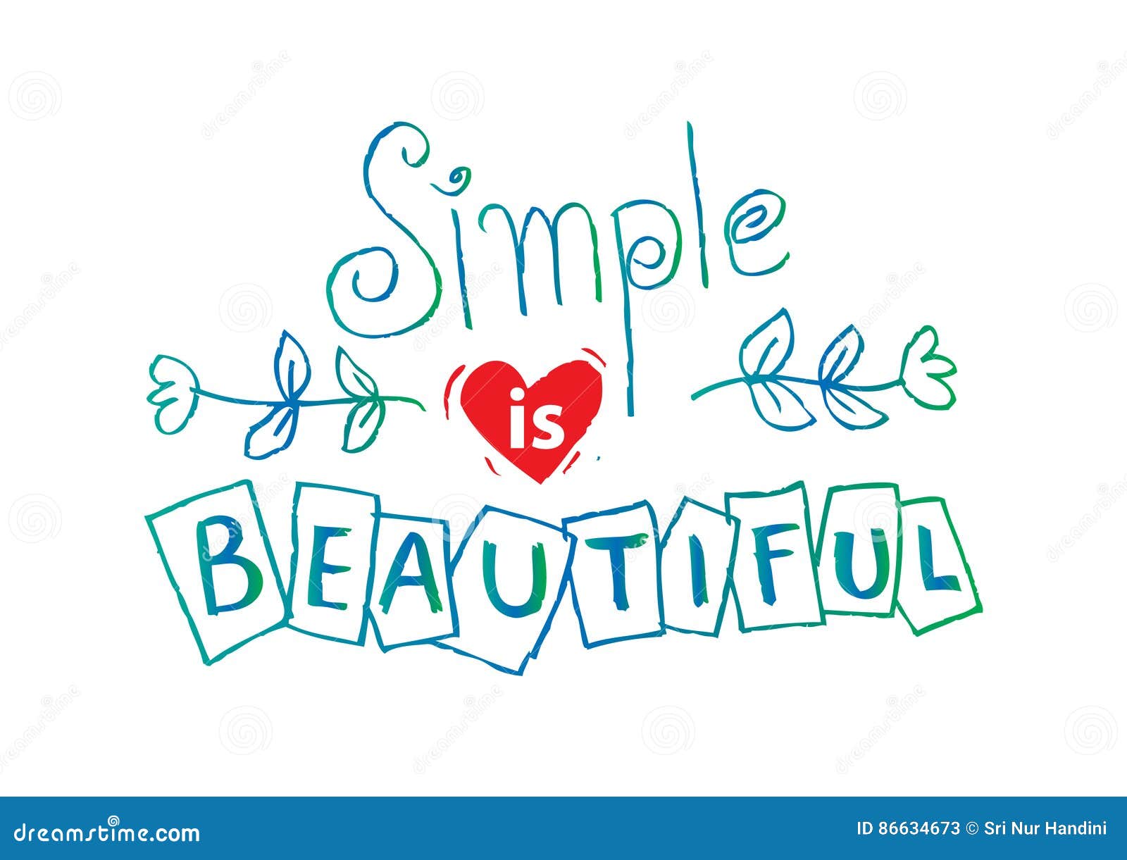 Woman Quote. Simple is Beautiful Stock Illustration - Illustration of ...