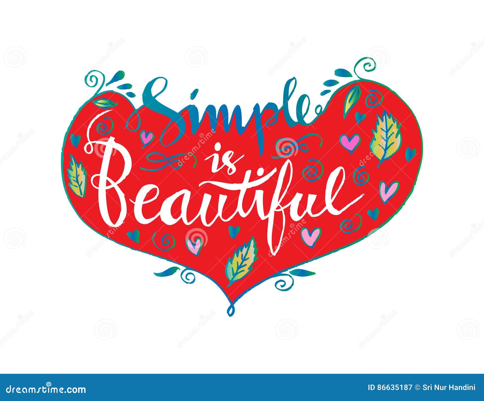 Woman Quote. Simple is Beautiful Stock Illustration - Illustration of ...