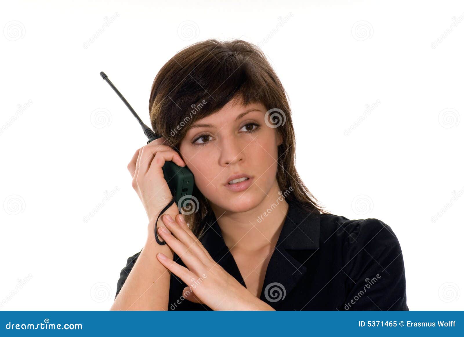 Woman with Radio Transmitter Stock Image - Image of brunette, youthful ...