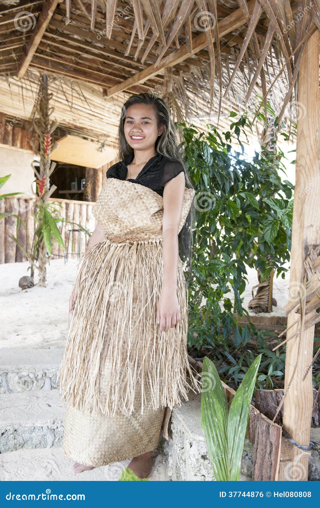 Raffia Pacific Islands Skirt Straw Background. Royalty-Free Stock Image ...