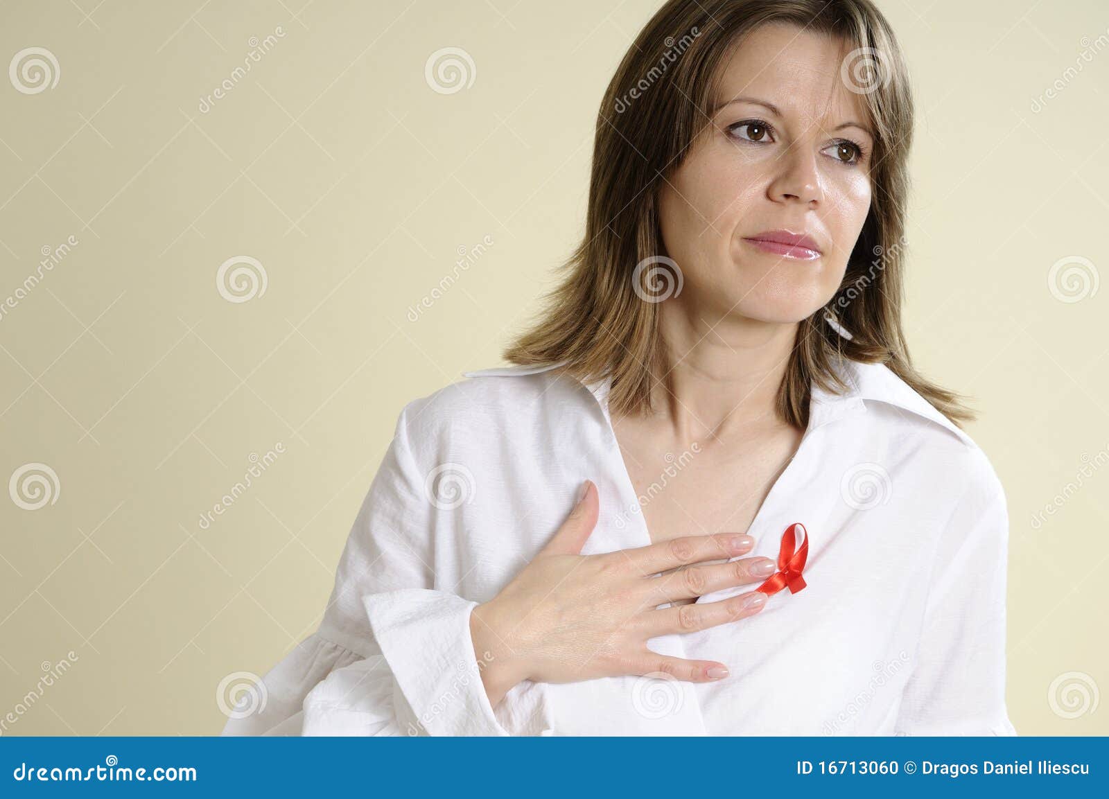 Woman Raising Funds for Aids Stock Photo - Image of ribbon, disease ...