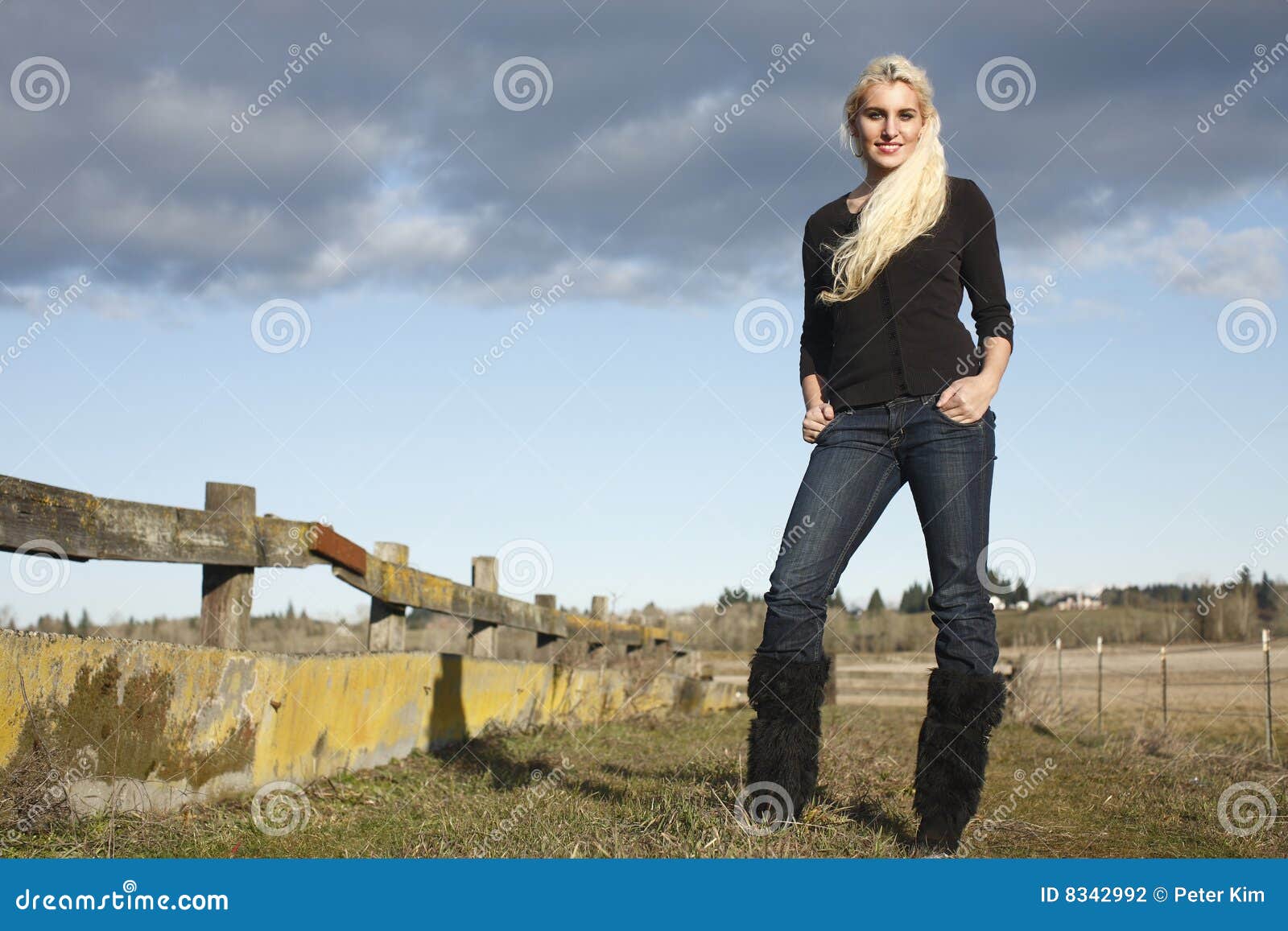 Woman on ranch stock photo. Image of ranch, portrait, farm - 8342992