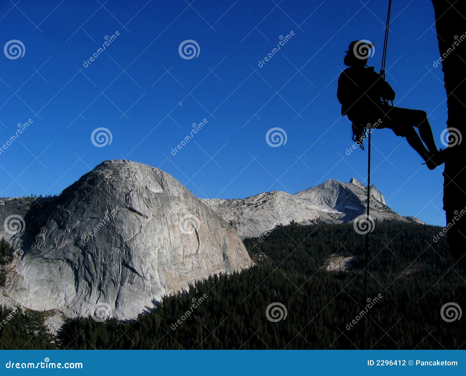 Woman rappelling stock photo. Image of outdoors, granite - 2296412