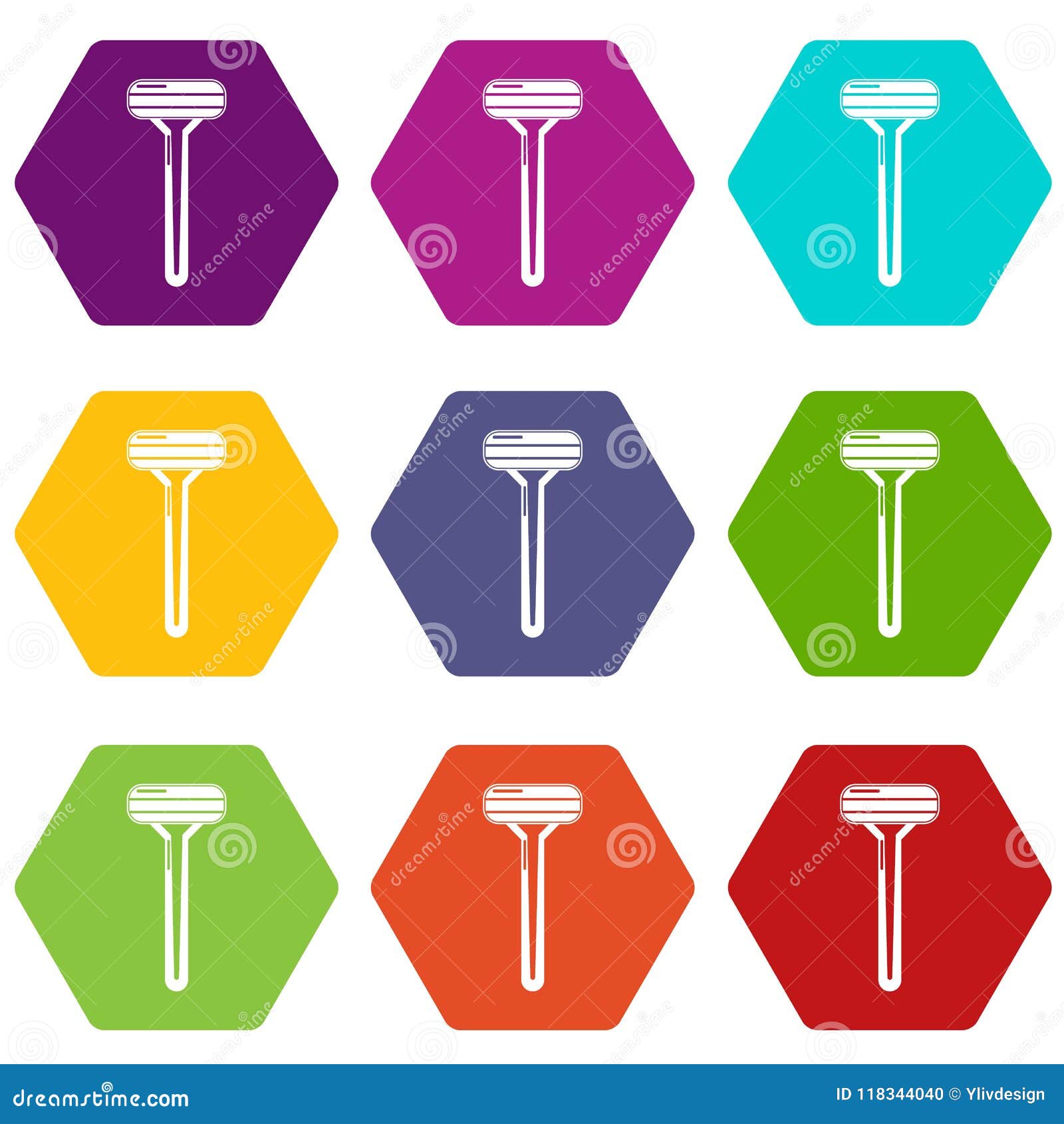 Woman Razor Icons Set 9 Vector Stock Vector - Illustration of sharp ...