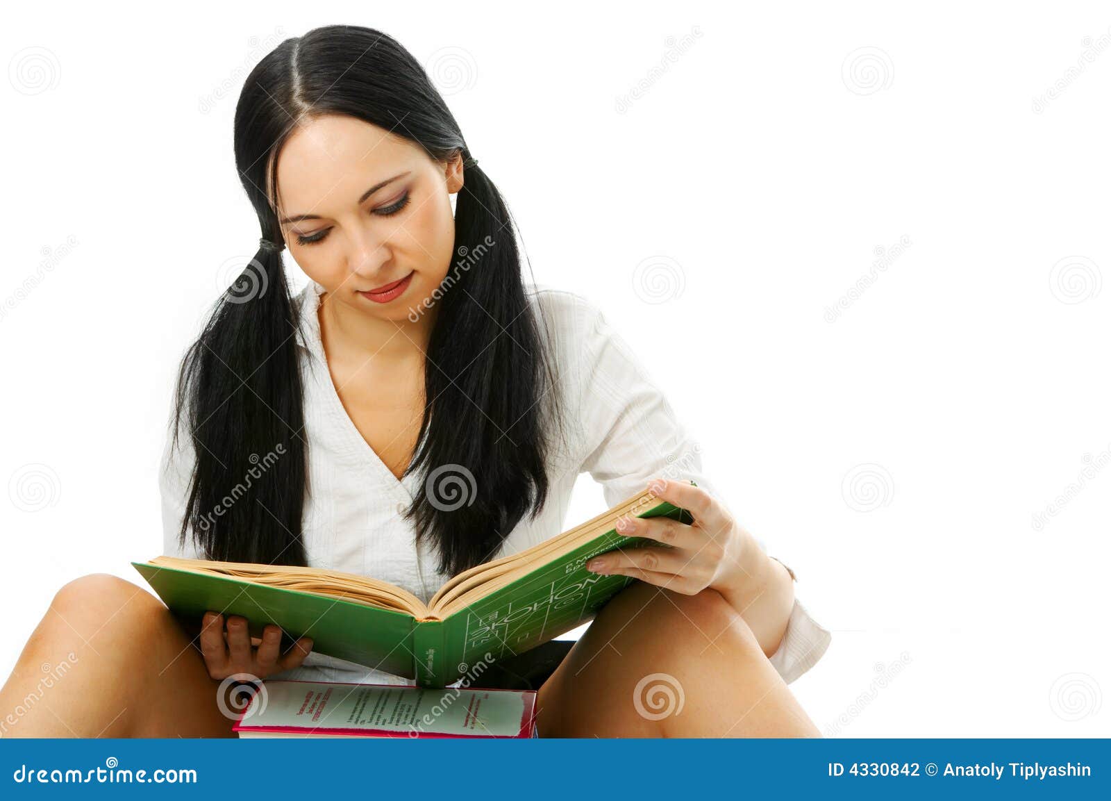 Woman read book stock photo. Image of charming, office - 4330842