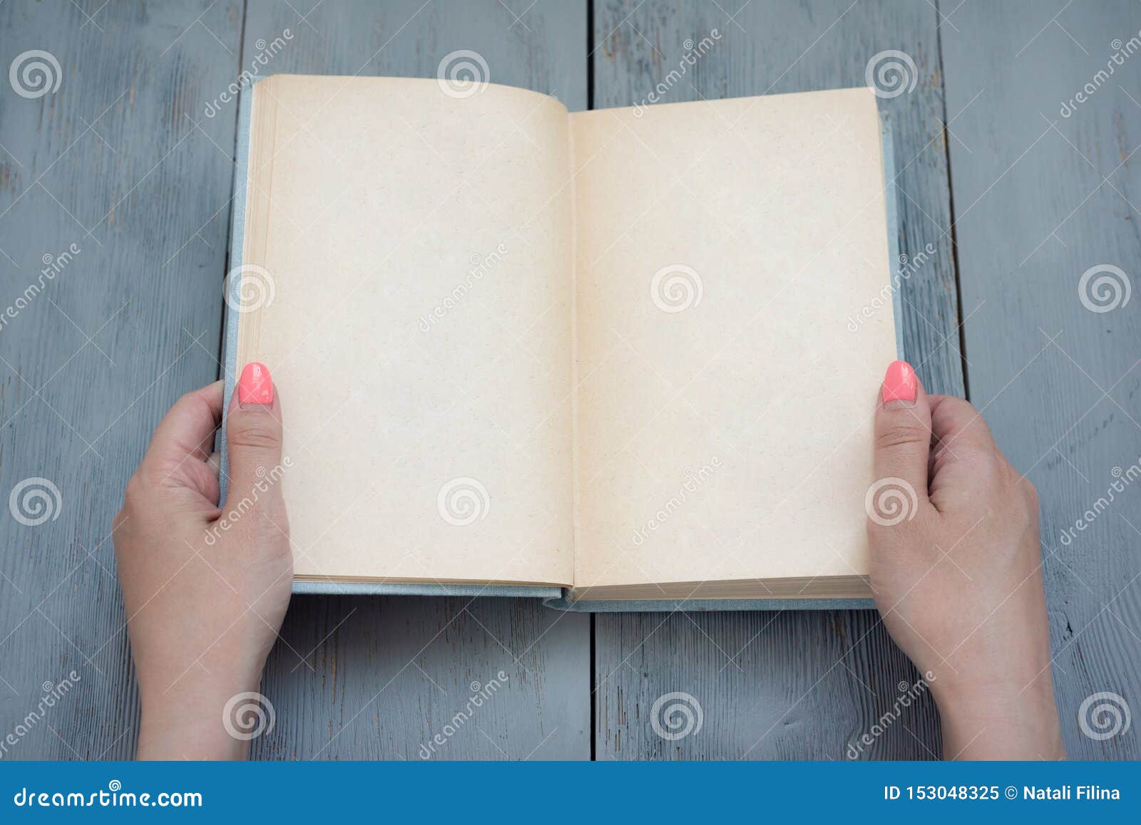 Empty book. stock image. Image of flat, girl, reading - 153048325
