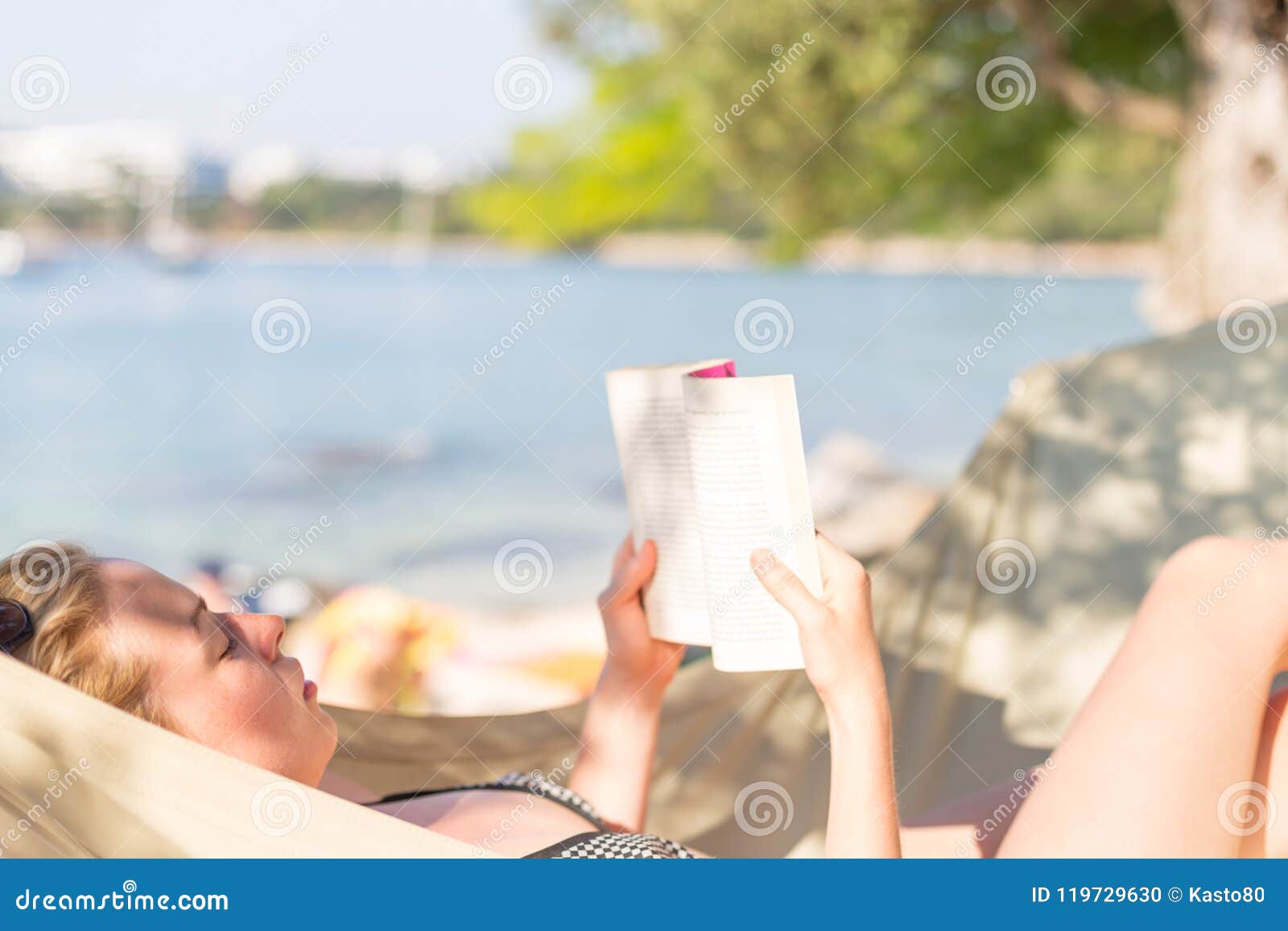 Woman Reading Book in Hammock on the Beach Stock Photo - Image of adult ... Woman Reading Book in Hammock on the Beach Stock Photo - Image of adult ...