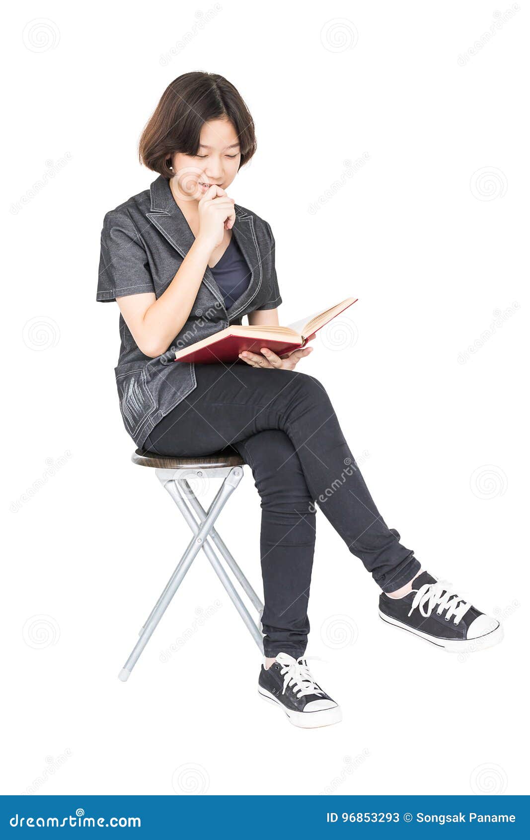 Woman Reading a Book Sitting on Chair Stock Image - Image of background ... Woman Reading a Book Sitting on Chair Stock Image - Image of background ...