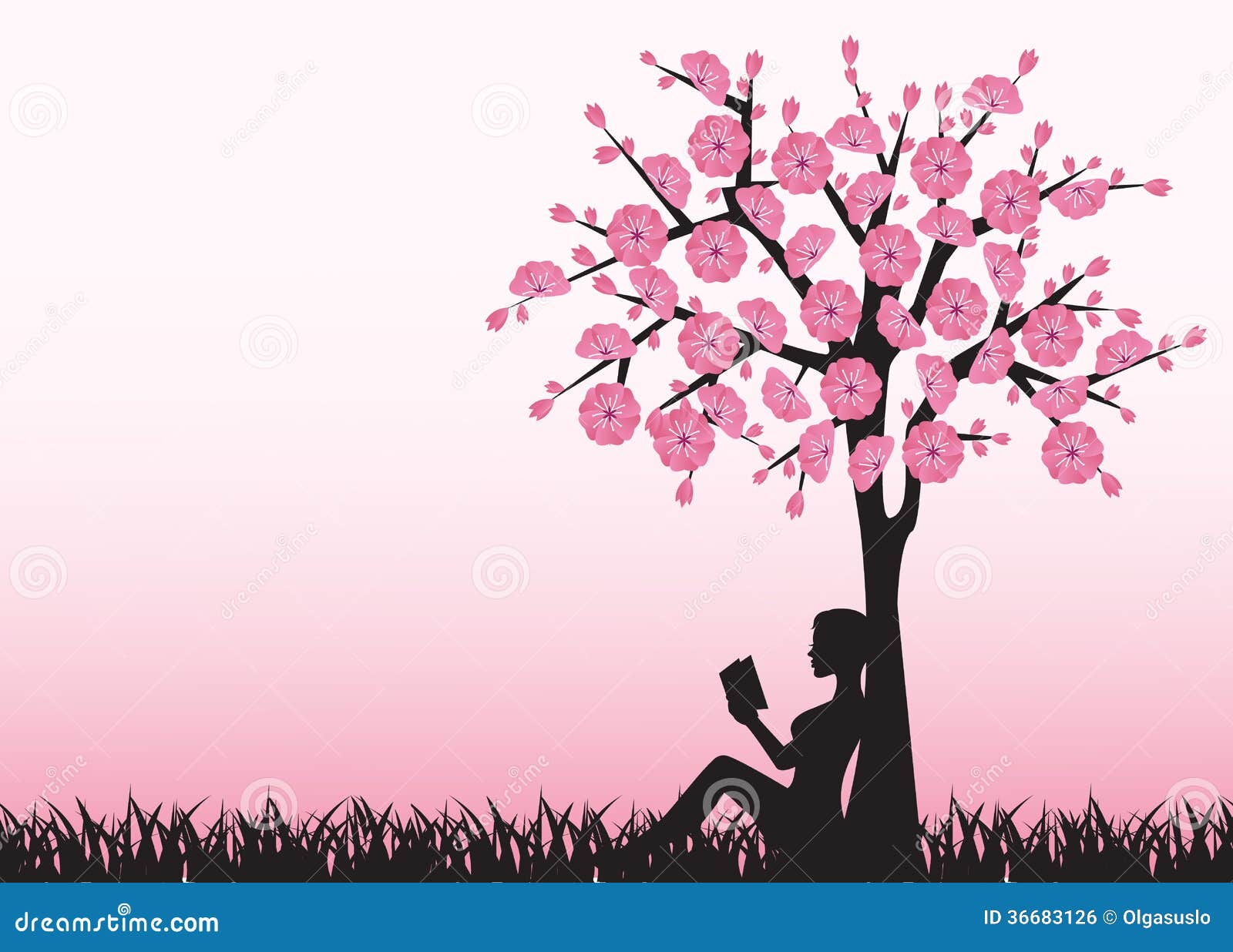 Reading Tree Silhouette