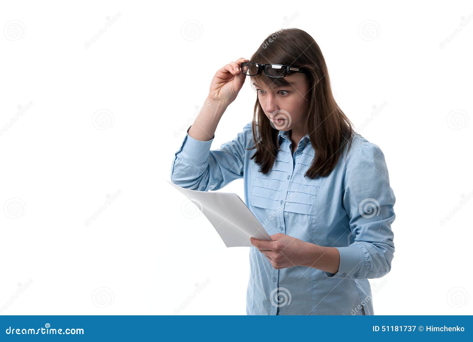 Woman reading a document stock image. Image of pants - 51181737