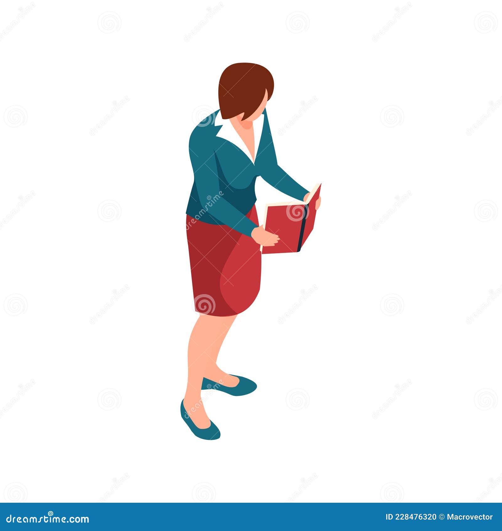 Woman Reading Icon stock vector. Illustration of library - 228476320