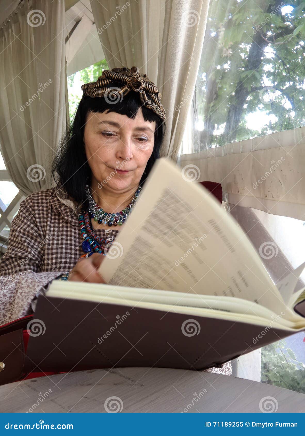 Woman reading menu. stock image. Image of lady, beautiful - 71189255