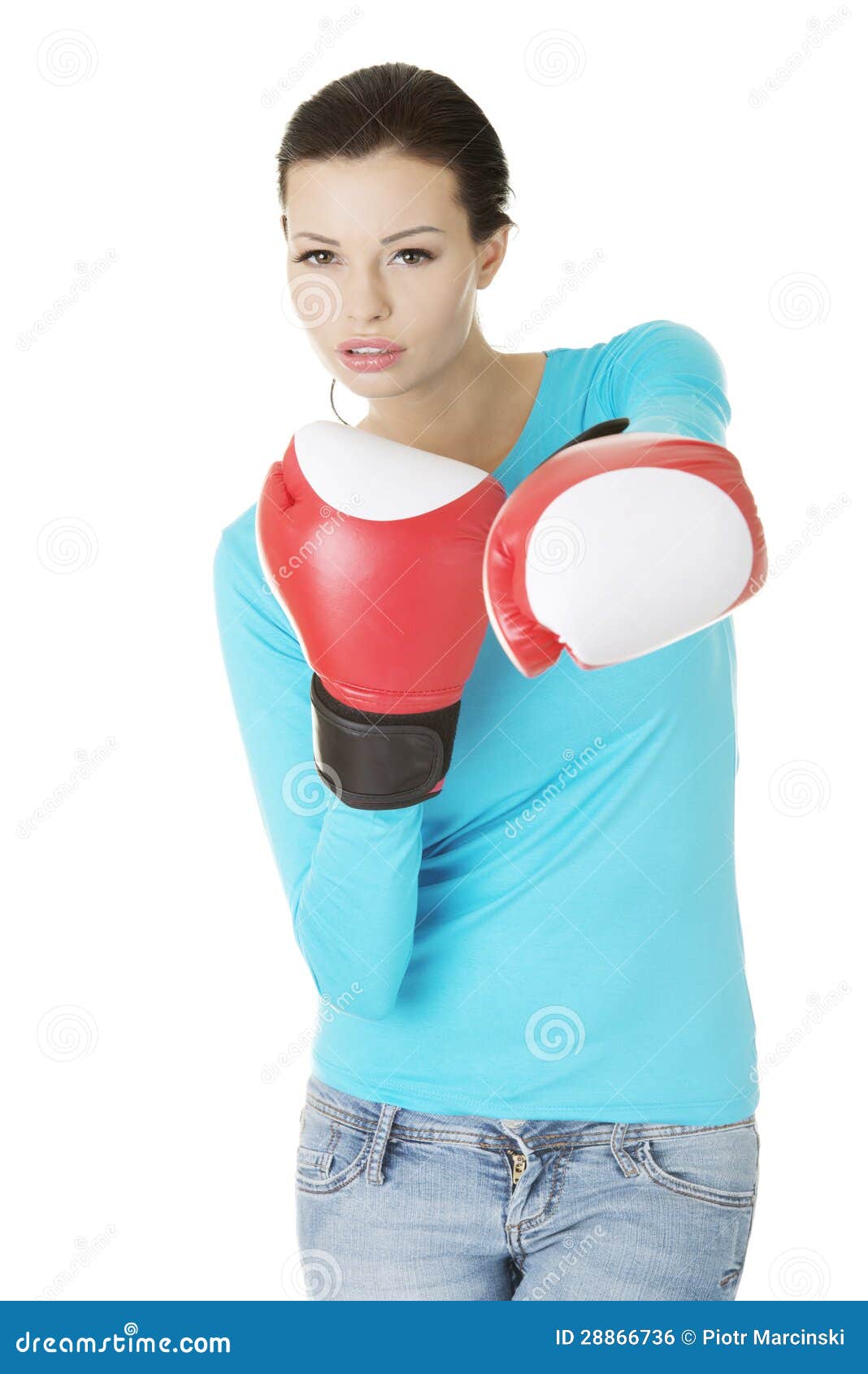 Woman Ready for Fight with Adversity Concept. Stock Photo - Image of ...