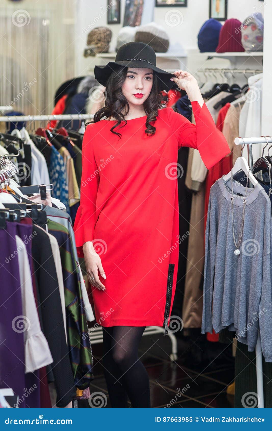 Woman is in the Ready-made Shop Stock Image - Image of client, boutique ...