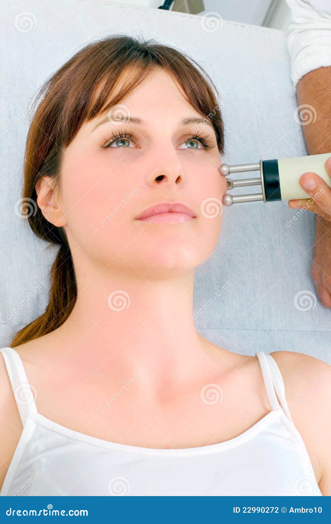 Woman Receiving Electrostimulation Stock Photo - Image of technology ...