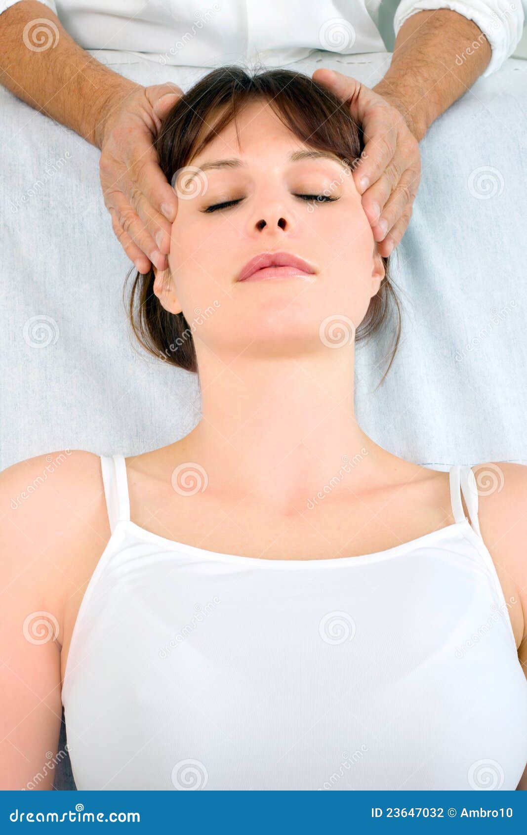 Woman Receiving Head Massage Stock Photo - Image of indoor, adults ...