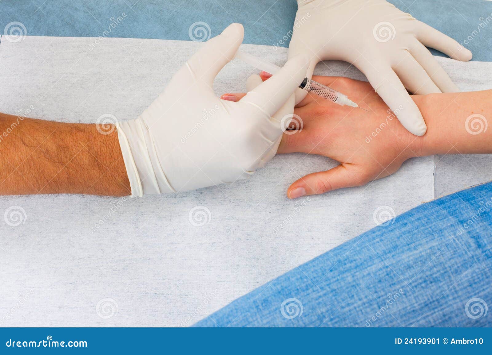Woman Receiving an Injection Stock Image - Image of therapy, woman ...