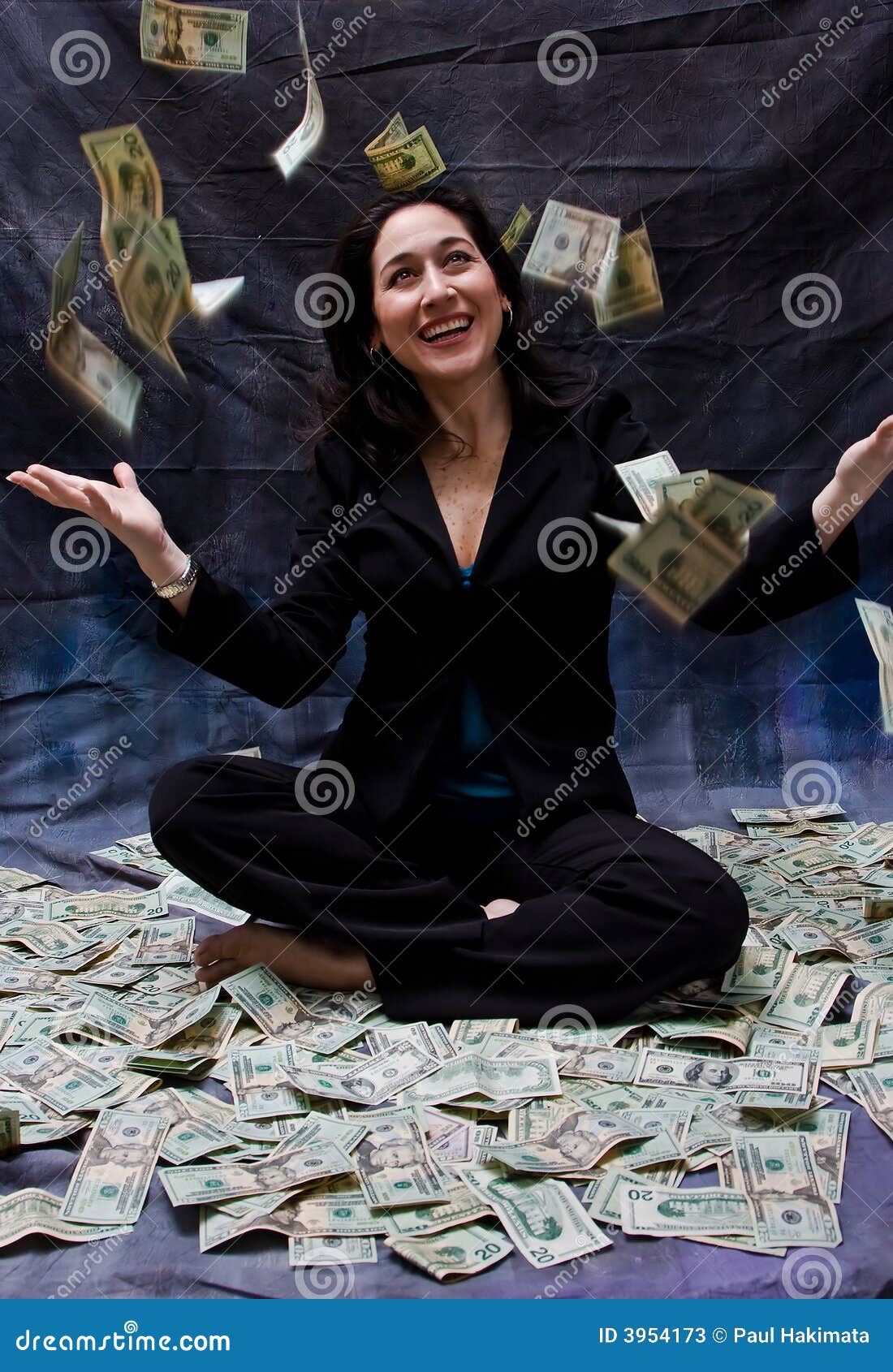 Woman receiving money stock image. Image of female, finance - 3954173
