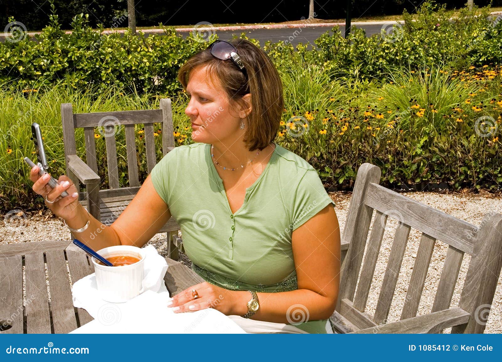 Woman Receiving Text Message - 2 Stock Photo - Image of break, message ...