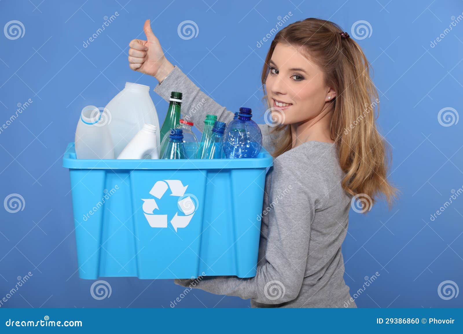 Woman recycling stock photo. Image of disposal, reuse - 29386860