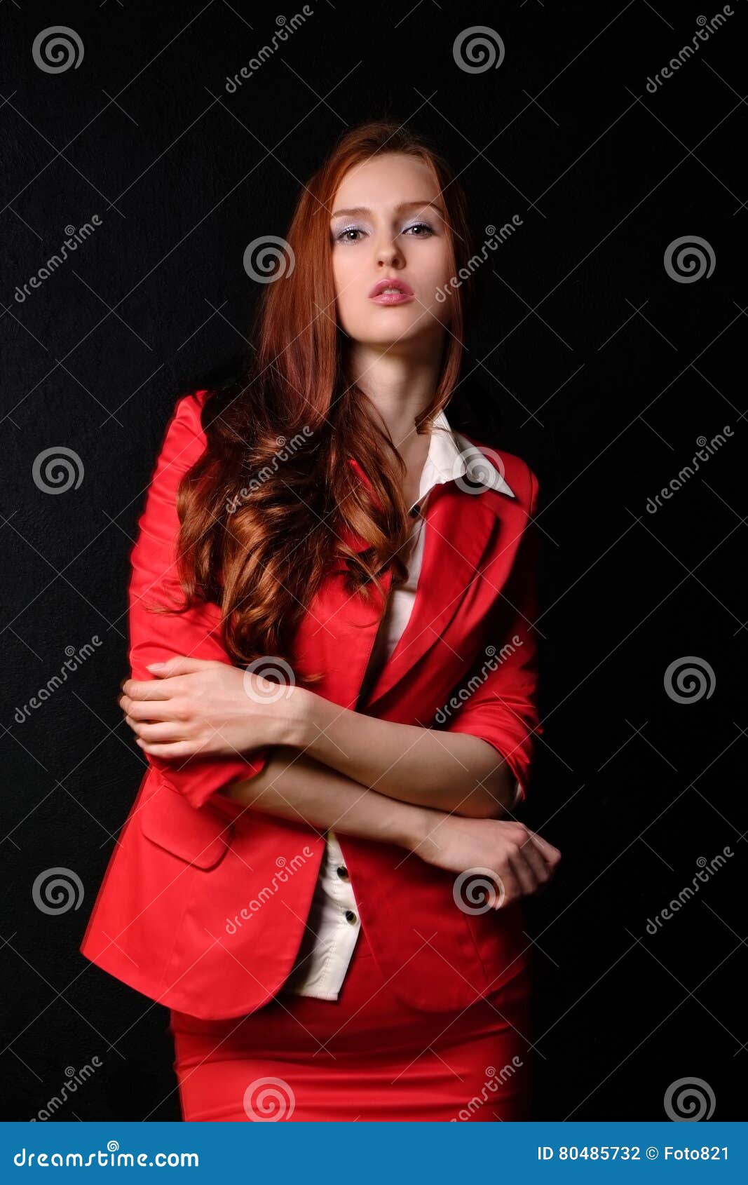 Woman in red stock photo. Image of beautiful, hand, beauty - 80485732