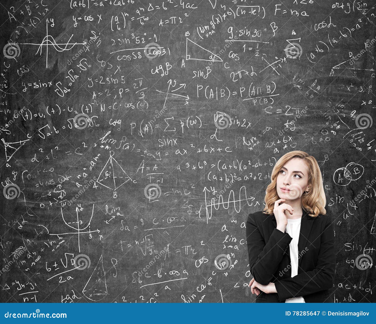 Woman with Red Hair Solving a Difficult Problem Stock Image - Image of ...