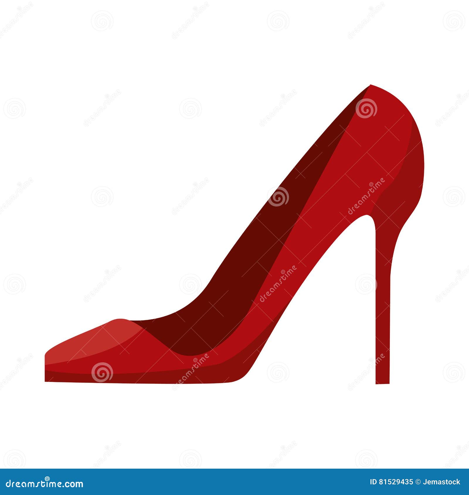 Woman red heel stock vector. Illustration of heels, elegance - 81529435