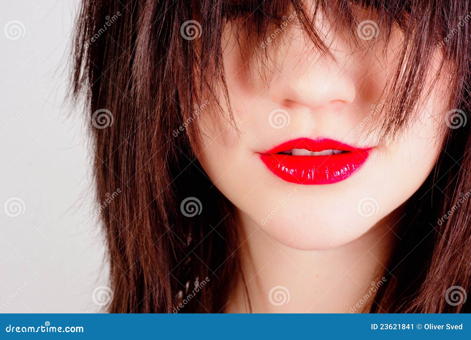 Woman with red lips stock image. Image of health, clear - 23621841