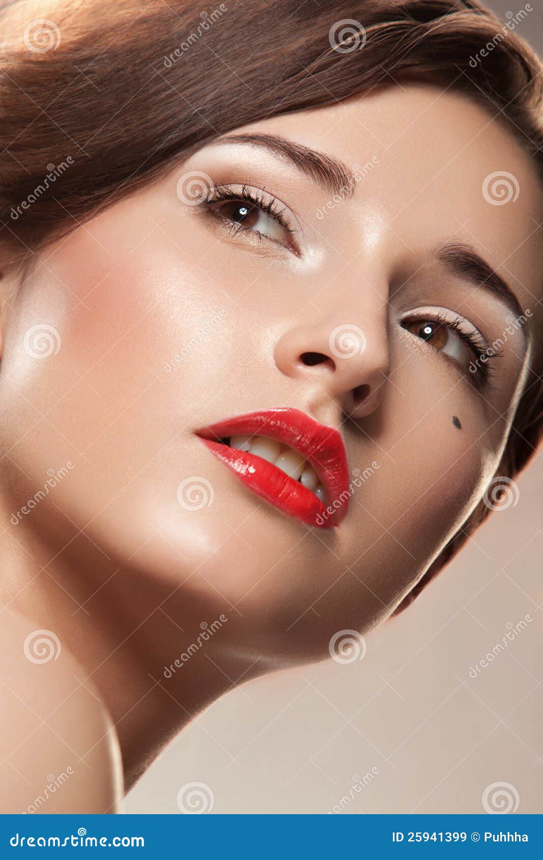 Woman with red lips stock image. Image of clean, young - 25941399