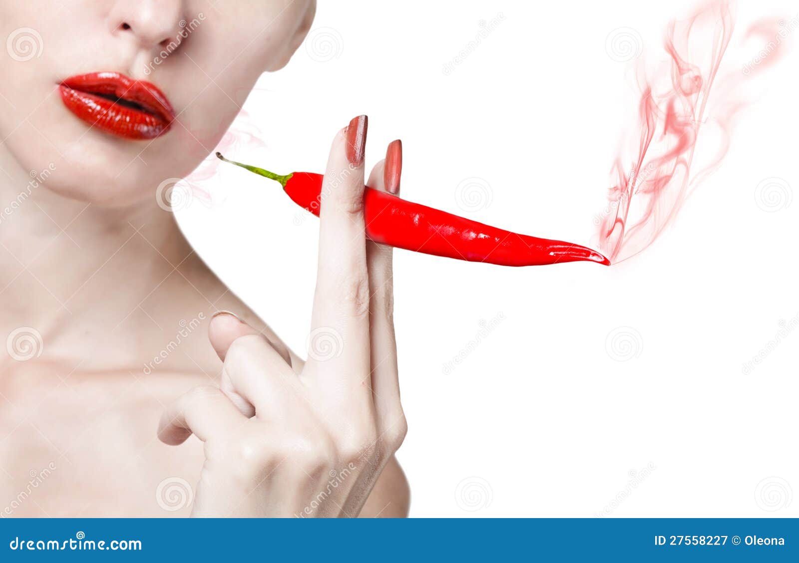 Woman with red lips stock image. Image of caucasian, lips - 27558227