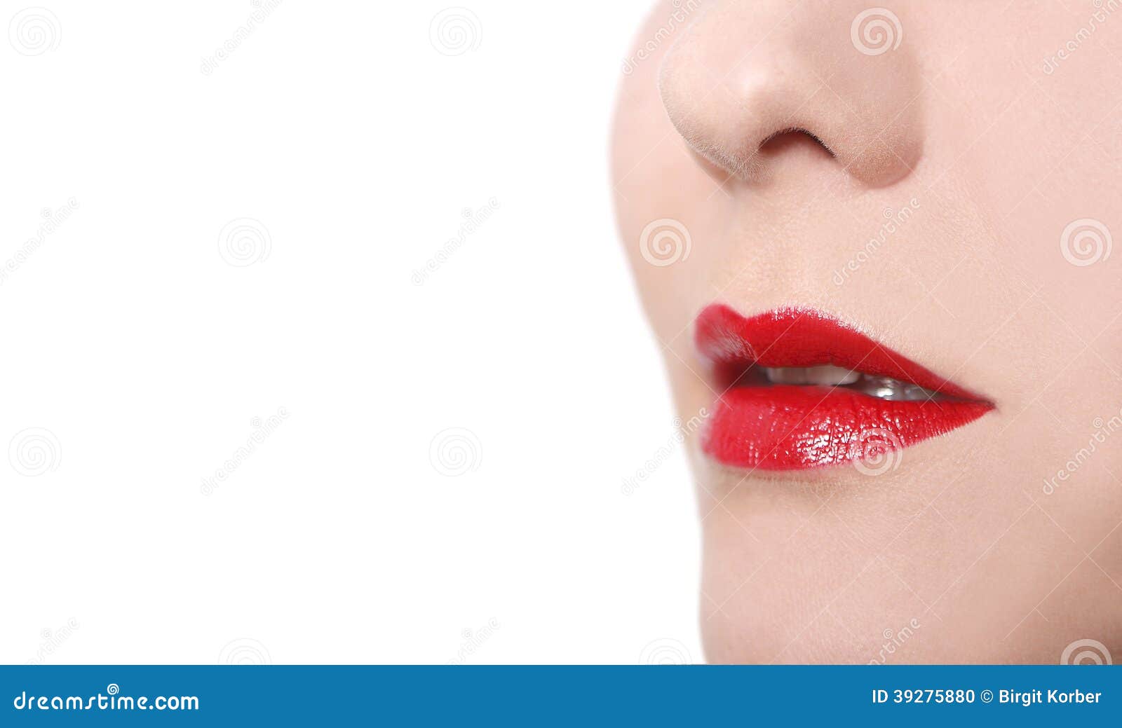 Woman with red lips stock photo. Image of beauty, closeup - 39275880