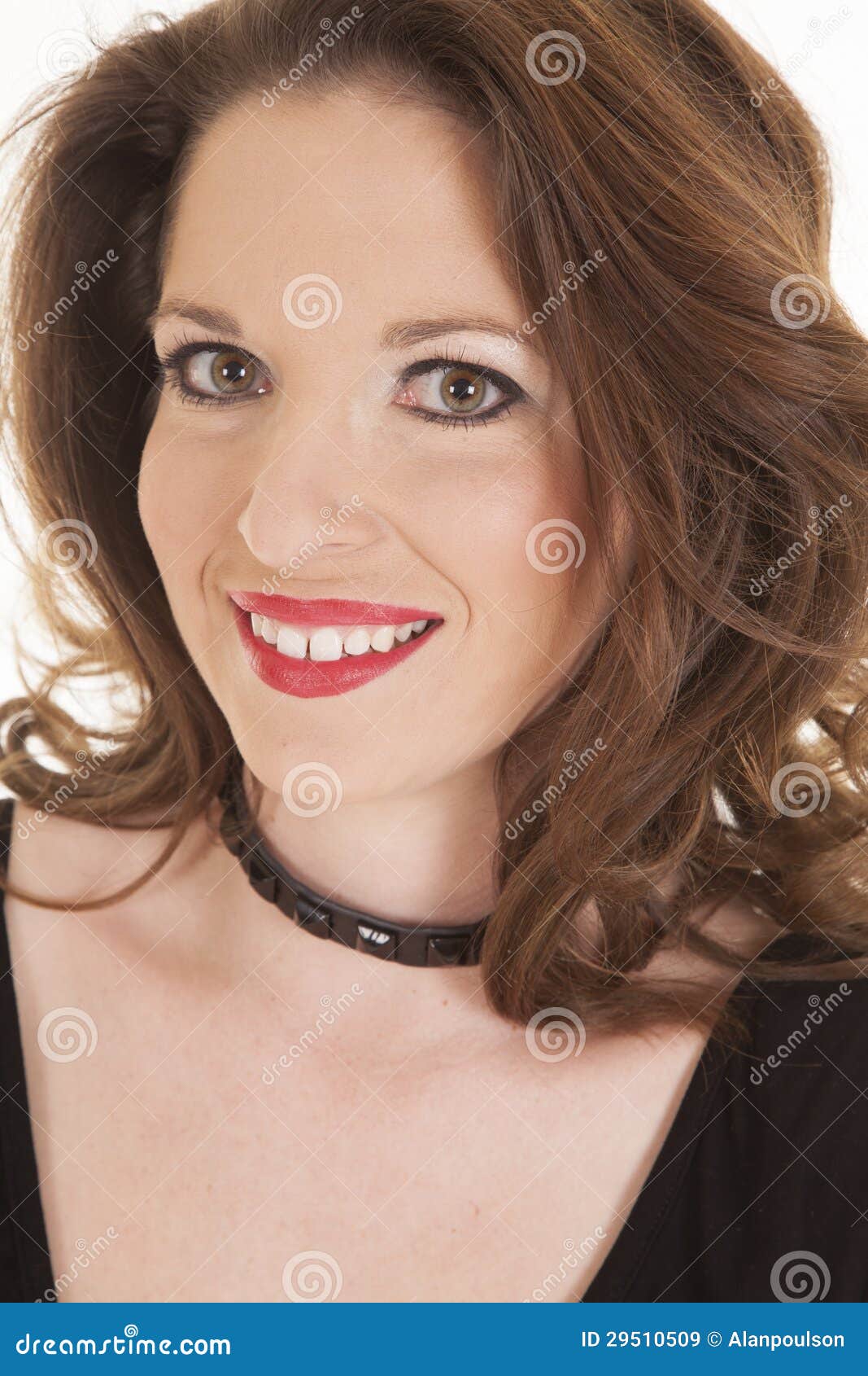Woman Red Lipstick Smile Close Stock Image - Image of fashion, lipstick ...