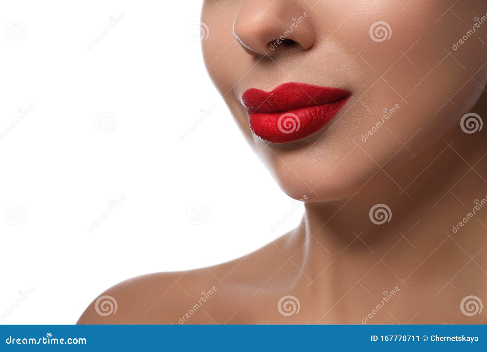 Woman with Red Lipstick on White Background Stock Image - Image of ... Woman with Red Lipstick on White Background Stock Image - Image of ...