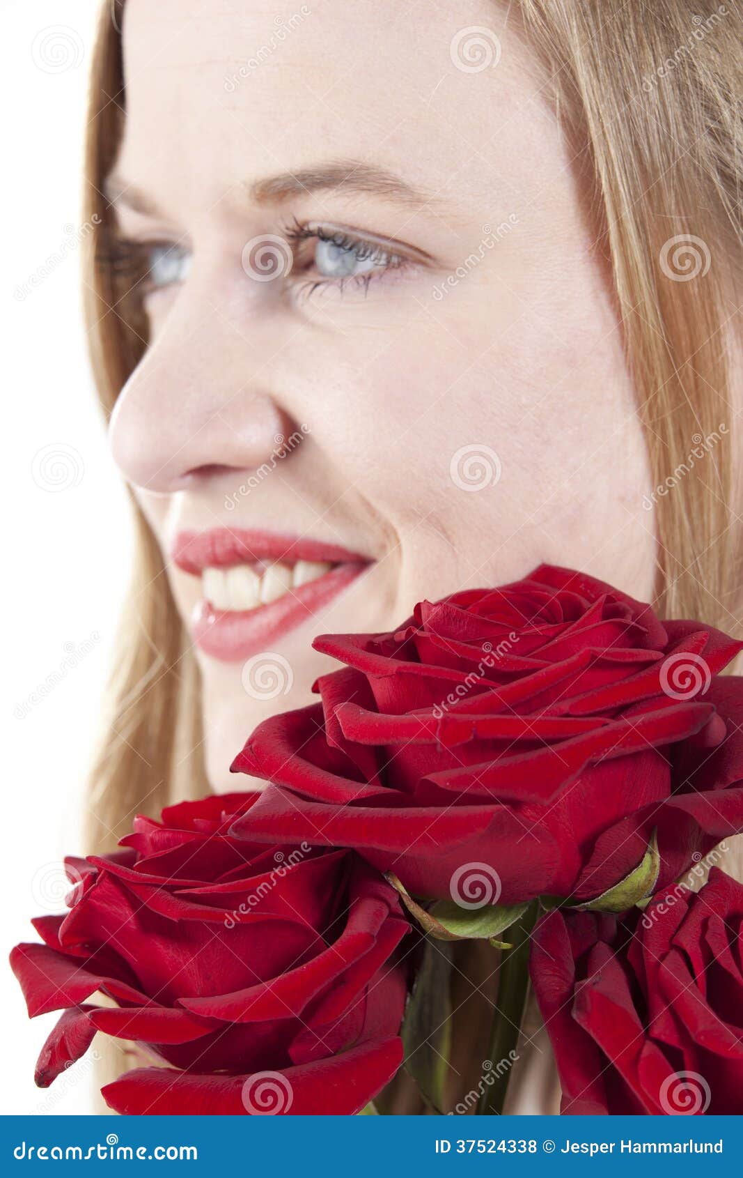 Woman with red roses.GN stock photo. Image of person - 37524338