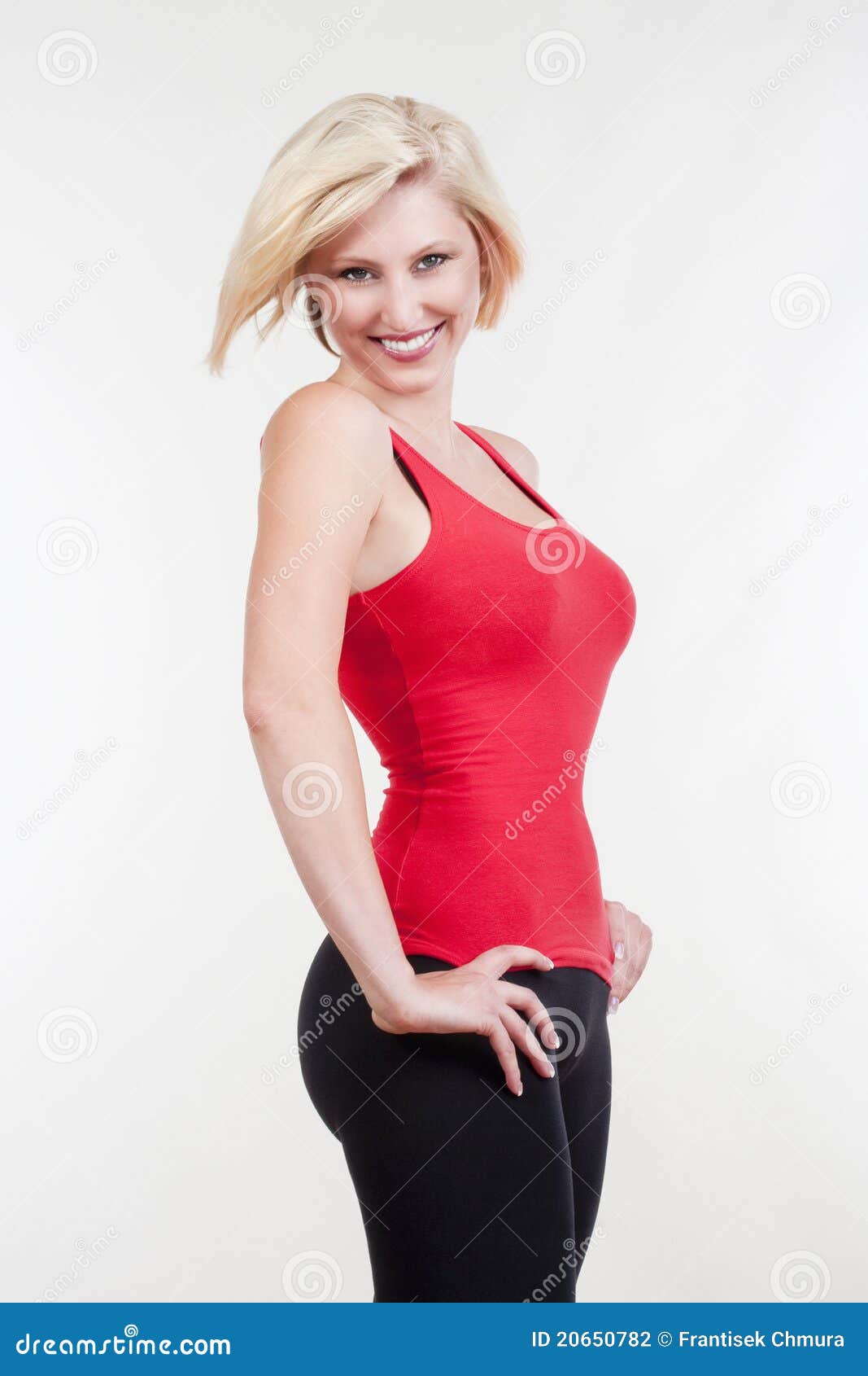 Woman in red top stock photo. Image of woman, look, young - 20650782