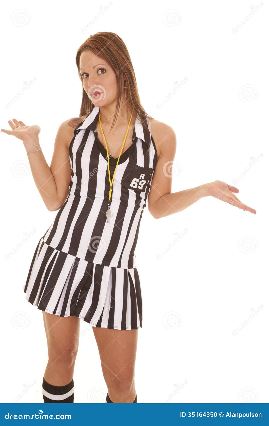 Woman Referee Pointing Royalty-Free Stock Photo | CartoonDealer.com ...