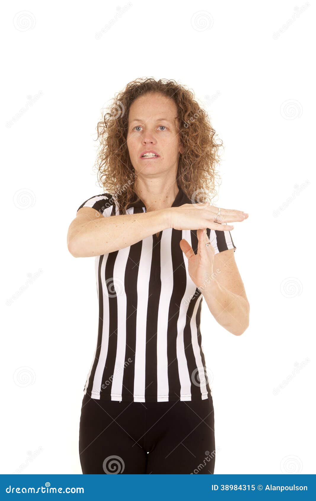 Woman Referee Technical Serious Stock Image - Image of modern, american ...