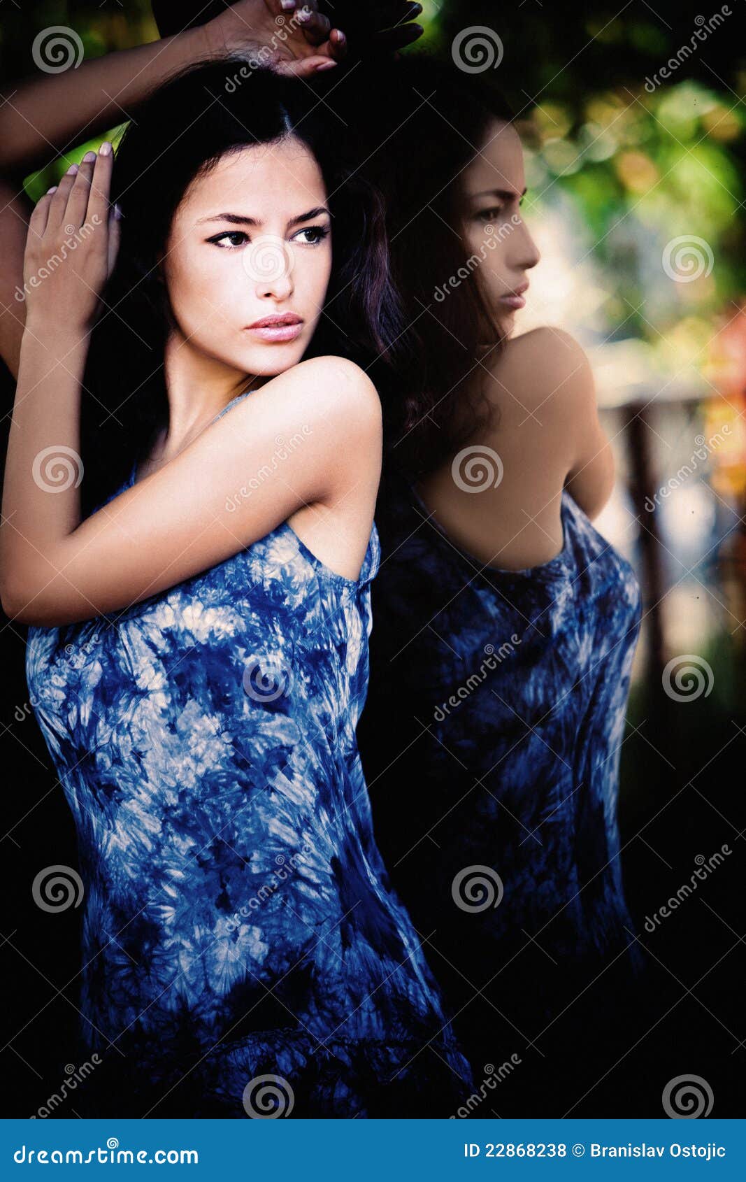 Woman reflection stock photo. Image of summer, alone - 22868238