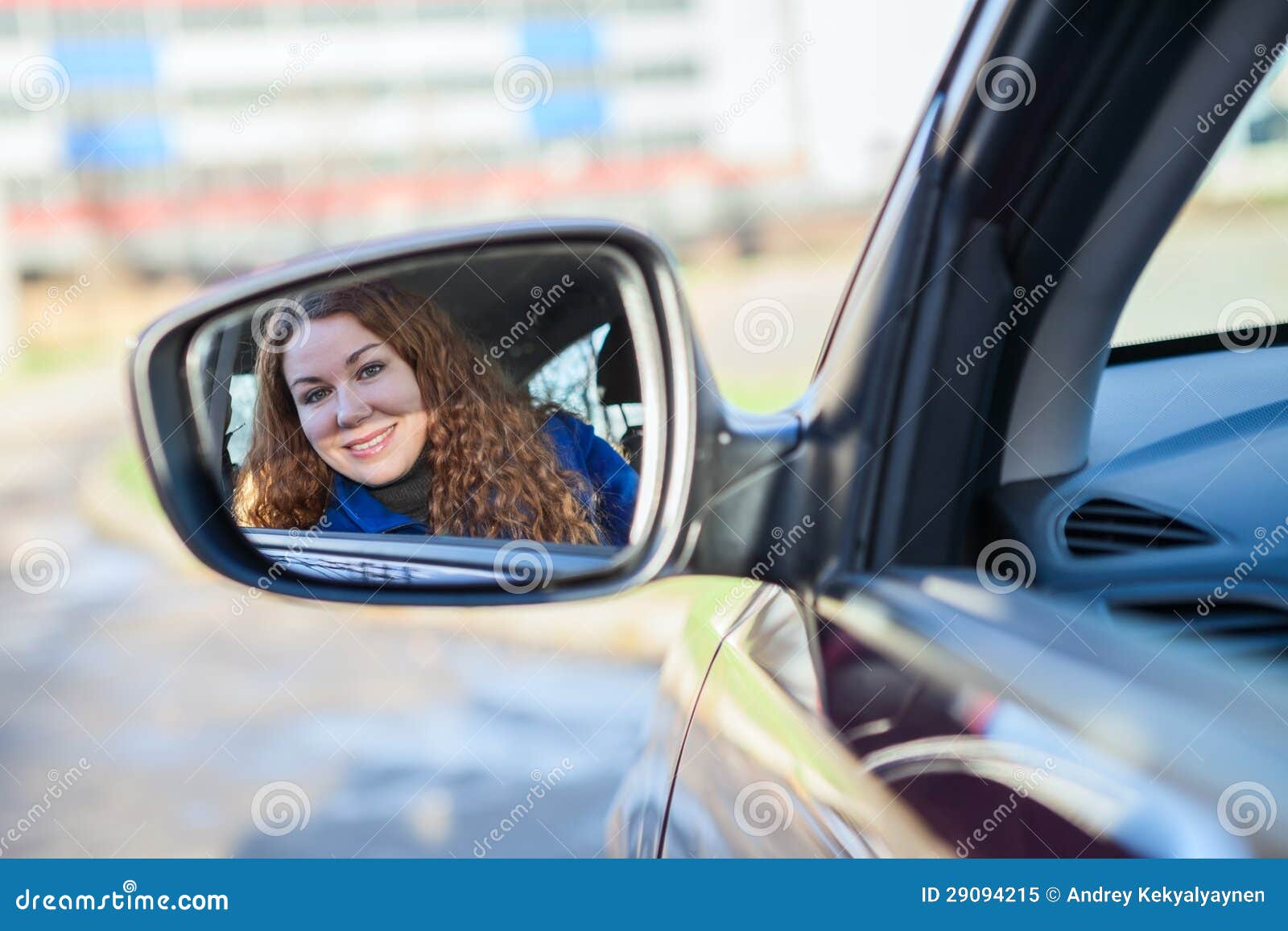 Woman Reflection in Car Back Rear-view Stock Image - Image of driver ... Woman Reflection in Car Back Rear-view Stock Image - Image of driver ...