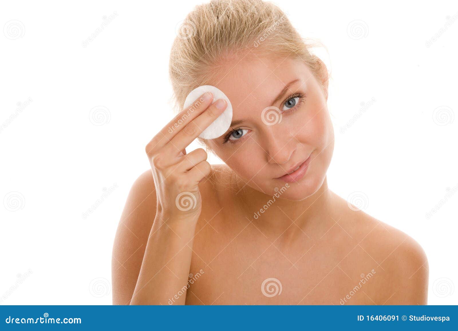 Woman refreshing face stock image. Image of blond, freshness - 16406091