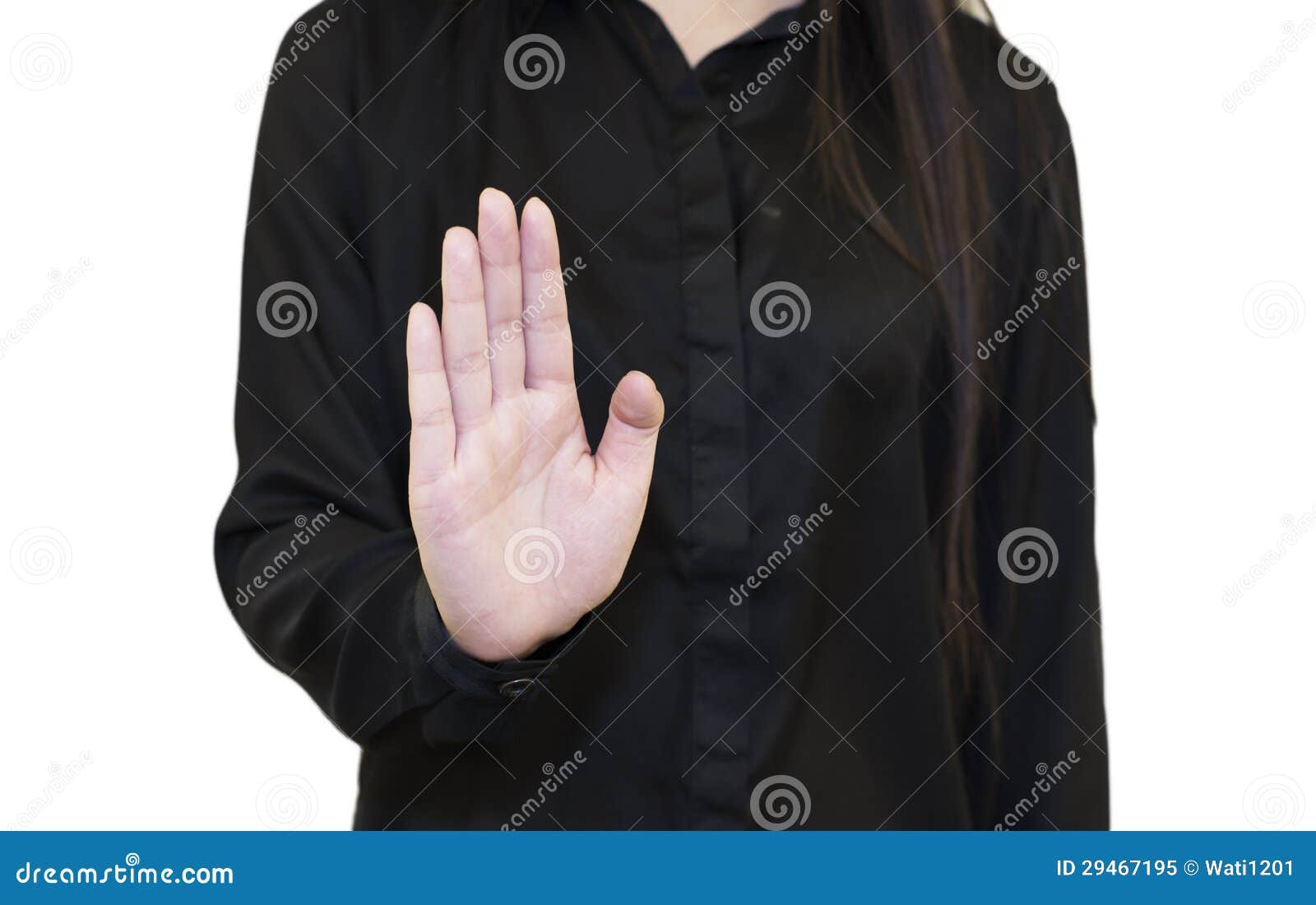 Woman refuse by hand stock image. Image of crisis, taboo - 29467195