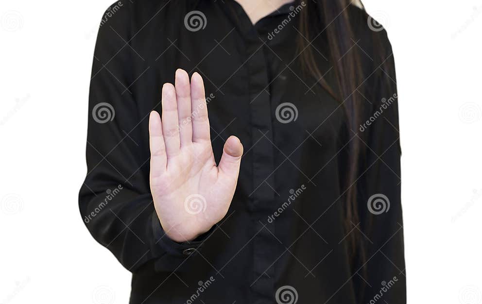 Woman refuse by hand stock image. Image of crisis, taboo - 29467195