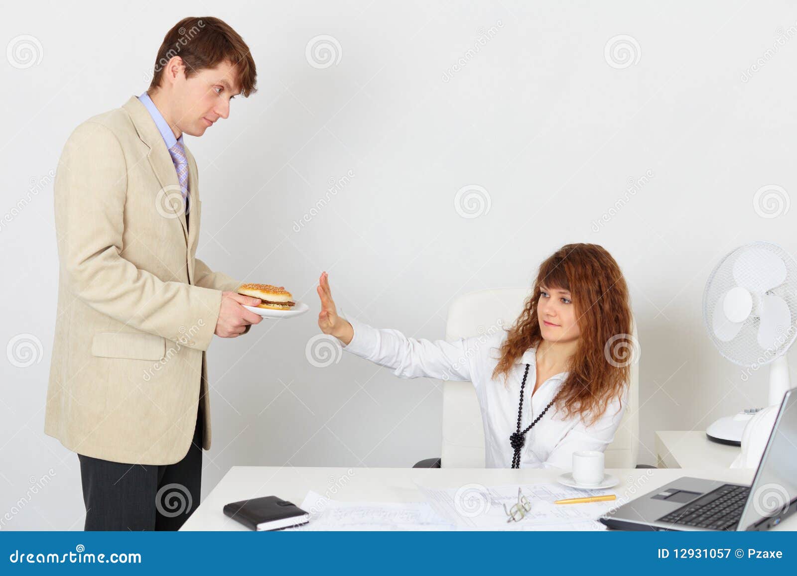 Woman Refuses To Eat - Diet Stock Image - Image of refuse, hungry: 12931057