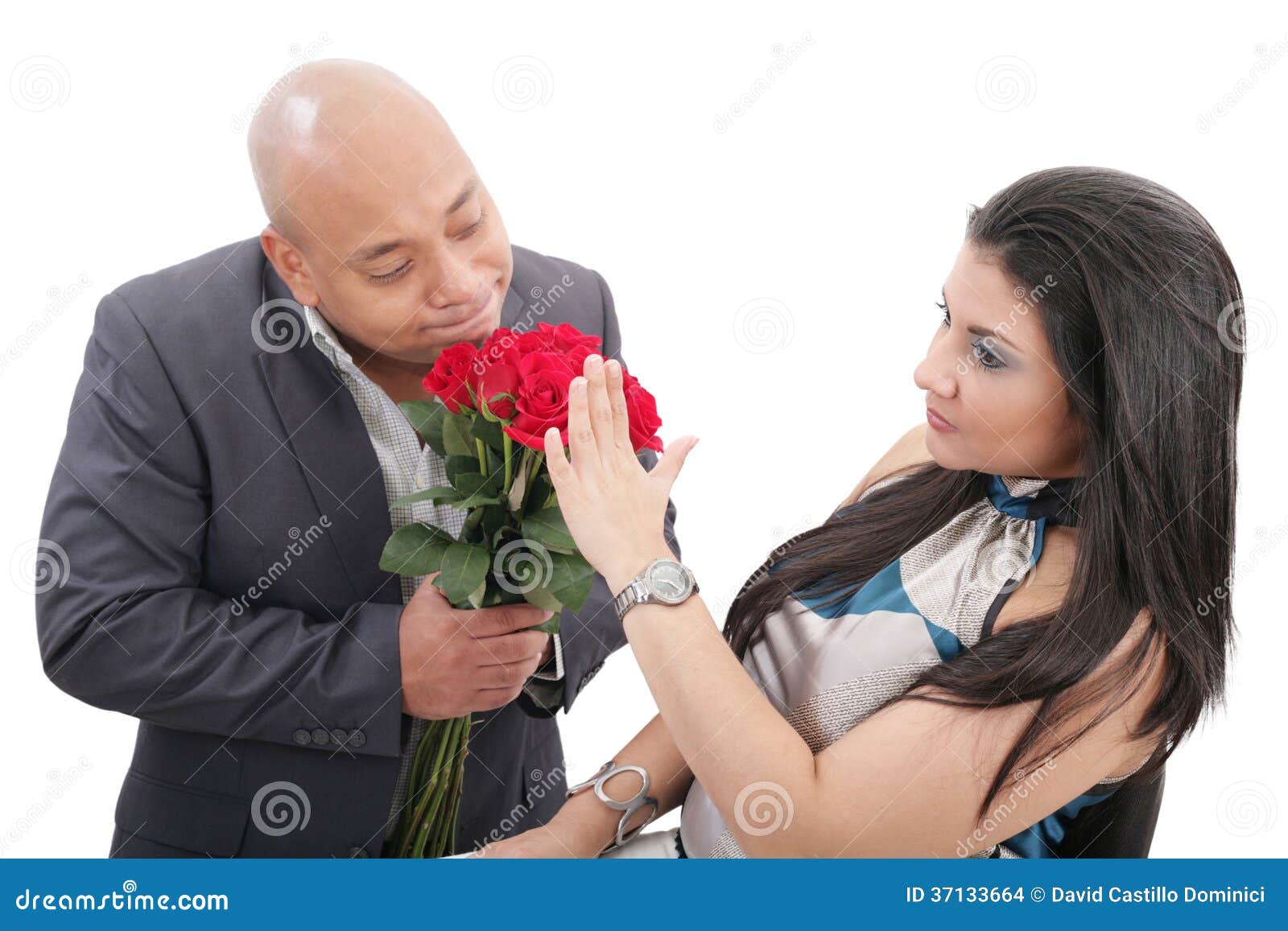 Woman Refusing Apologies from Her Boyfriend Stock Photo - Image of ...